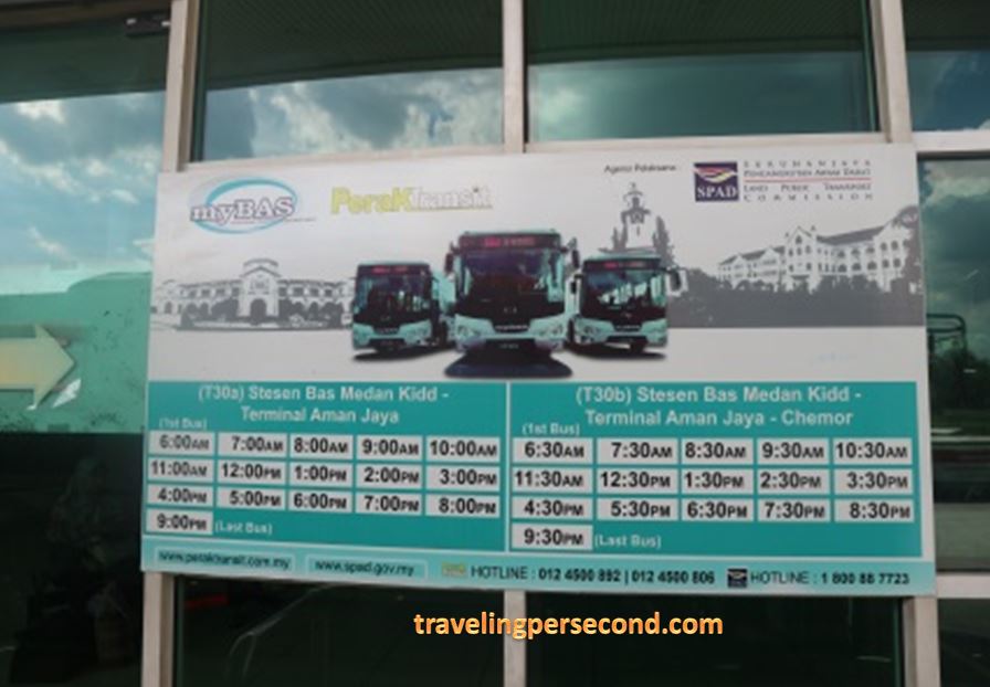 Bus dari Terminal Amanjaya ke Terminal Medan Kidd, Ipoh, Malaysia